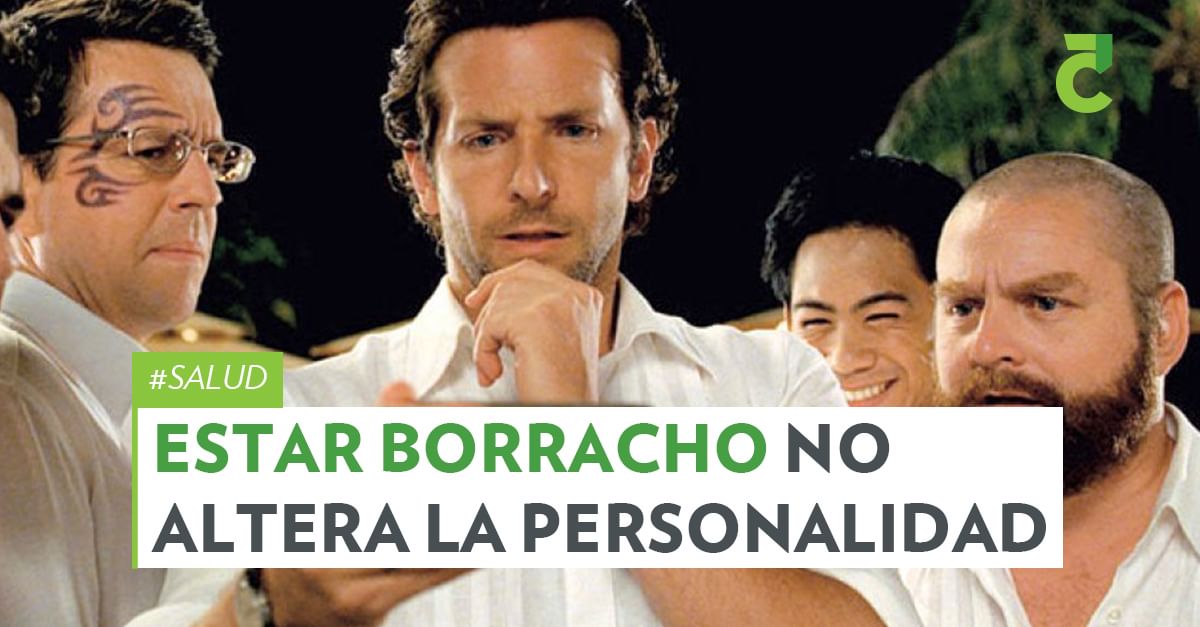 Estar borracho no altera la personalidad