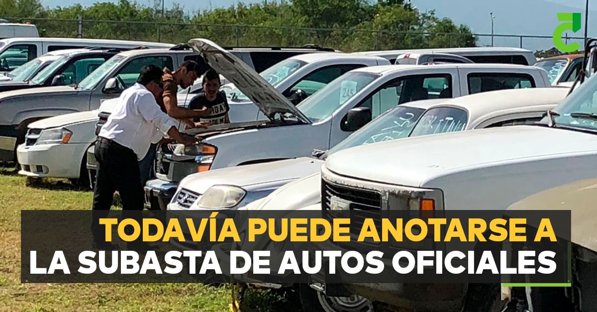 Todavía puede anotarse a la subasta de autos oficiales