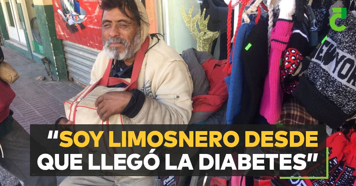 “Soy limosnero desde que llegó la diabetes”
