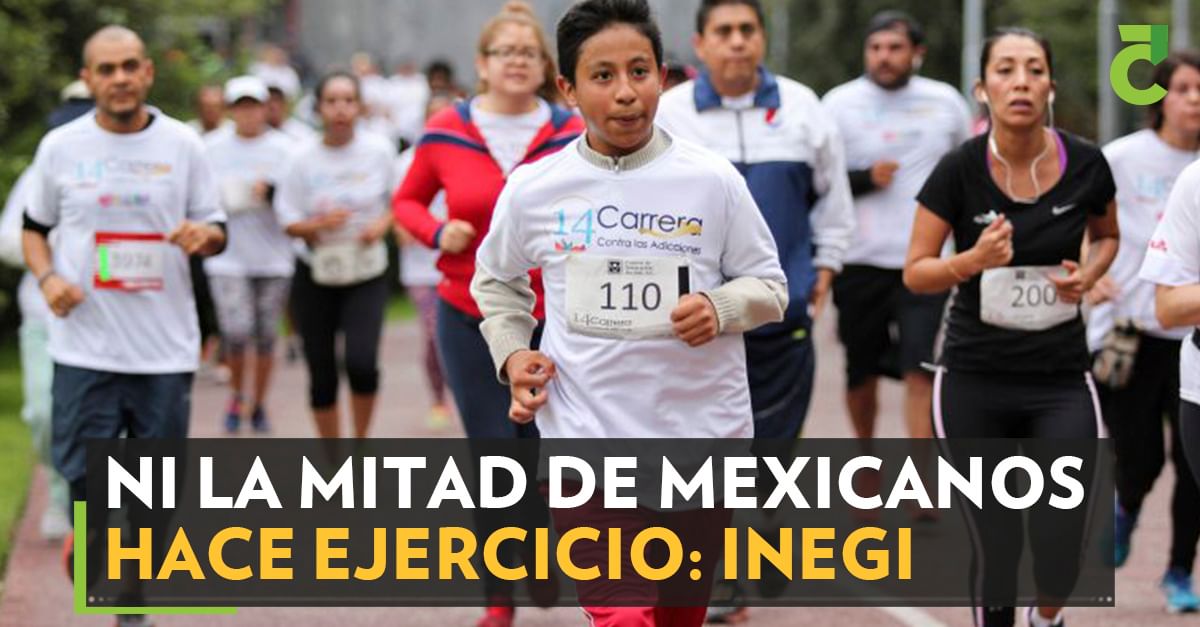 Ni la mitad de mexicanos hace ejercicio: INEGI