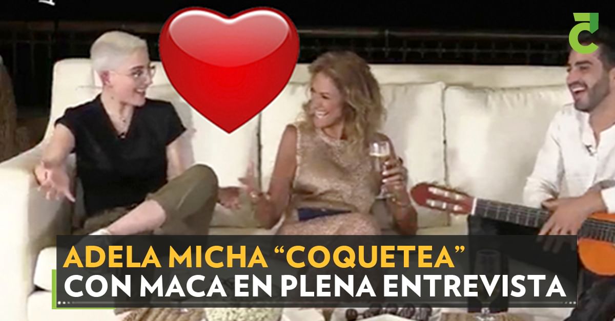Adela Micha “coquetea” con Maca en plena entrevista