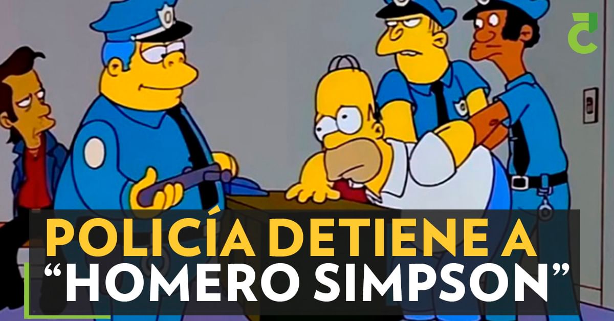 Policía detiene a “Homero Simpson”