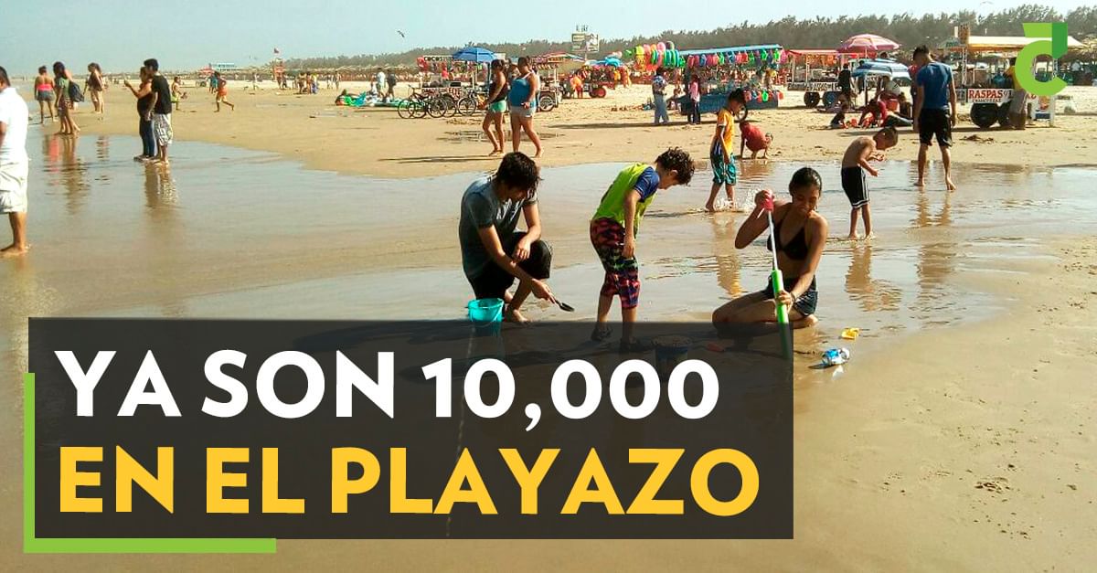 Llegan 10,000 hasta las 4pm al Playazo