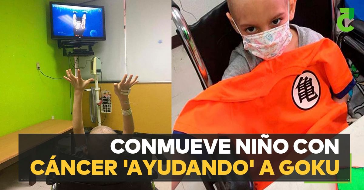 Conmueve niño con cáncer 'ayudando' a Goku