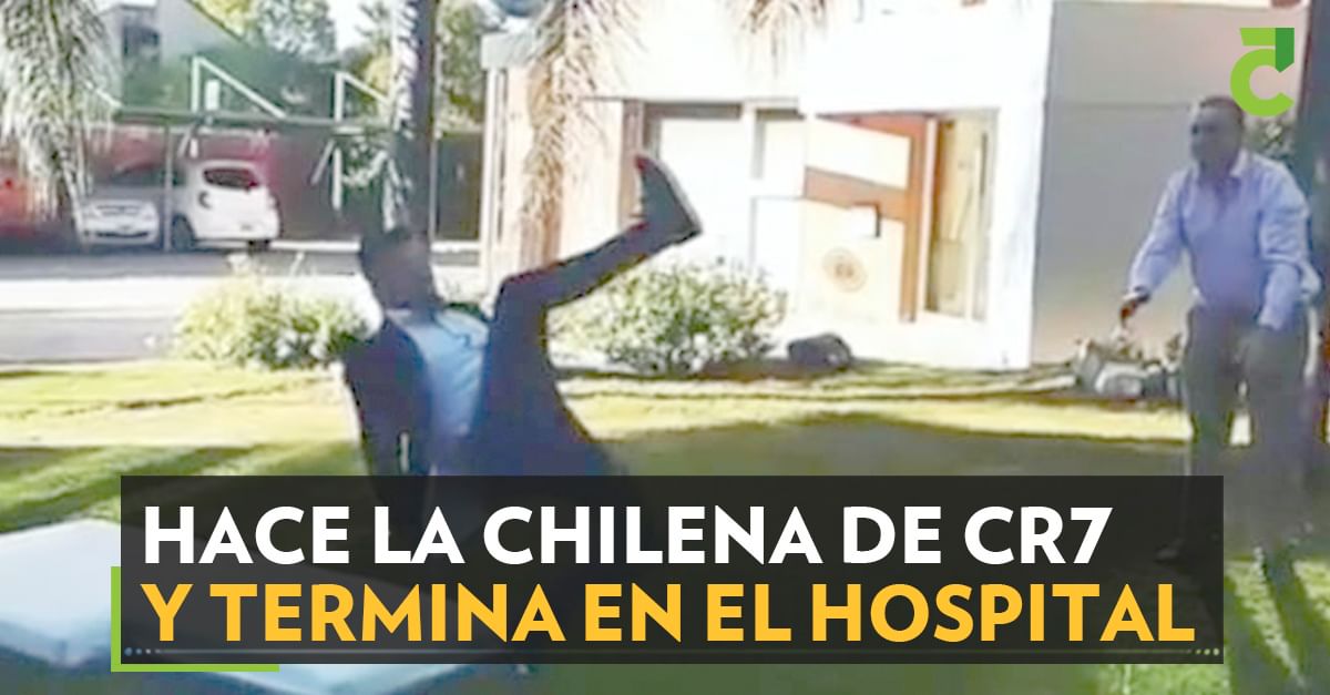 Hace la chilena de CR7 y termina en el hospital