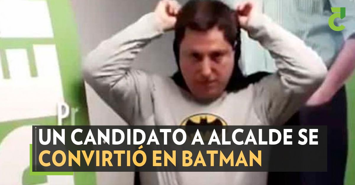 Un candidato a alcalde se convirtió en Batman