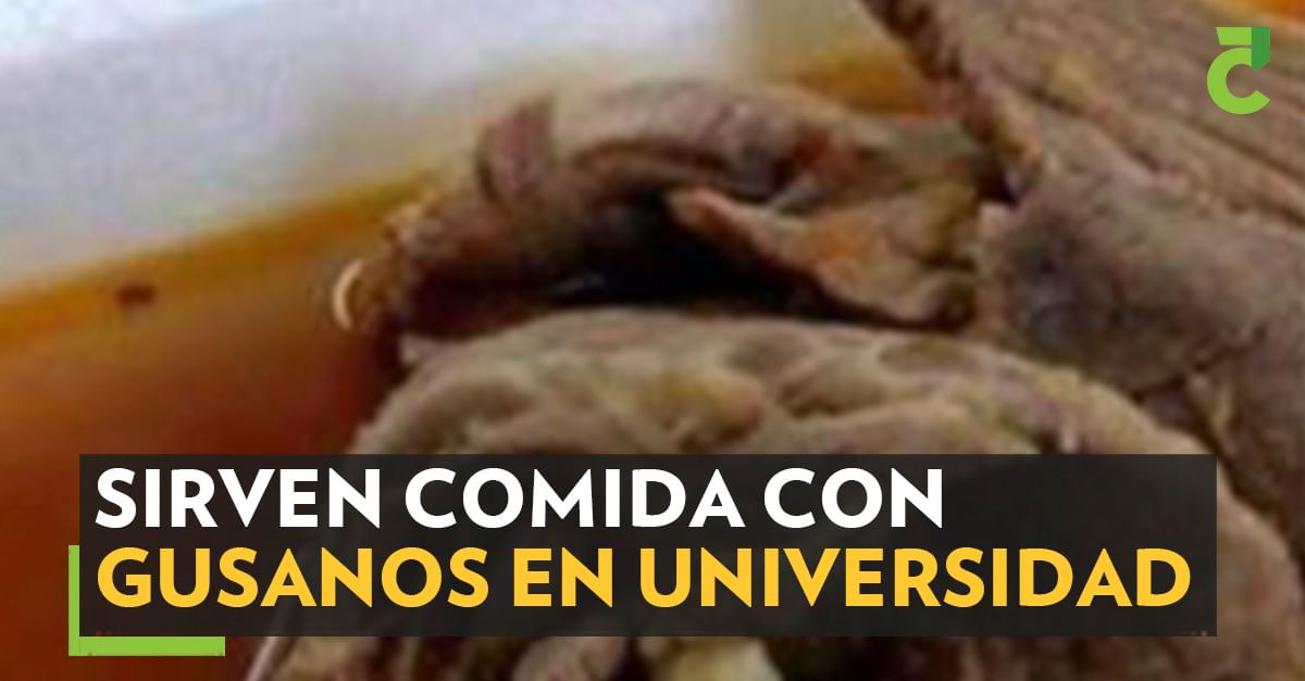 Sirven comida con gusanos en universidad