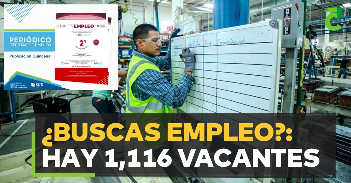 ¿Buscas empleo?: hay 1,116 vacantes