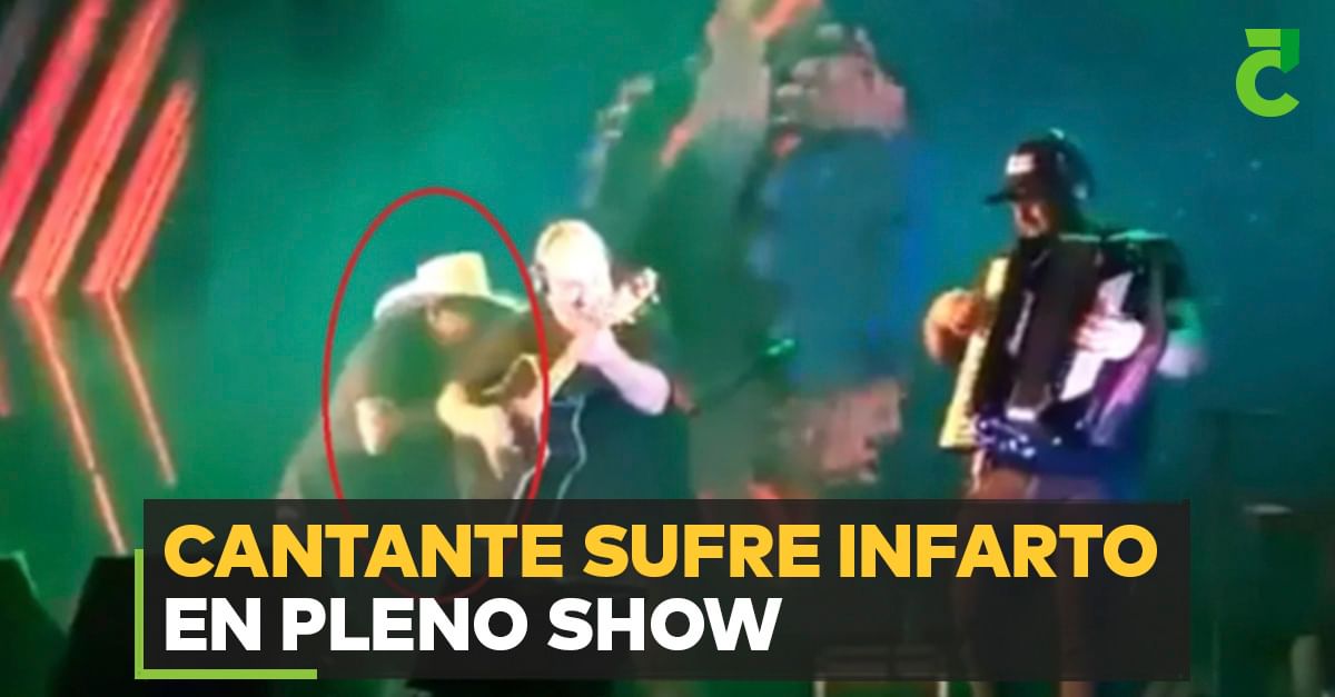Cantante sufre infarto en pleno show