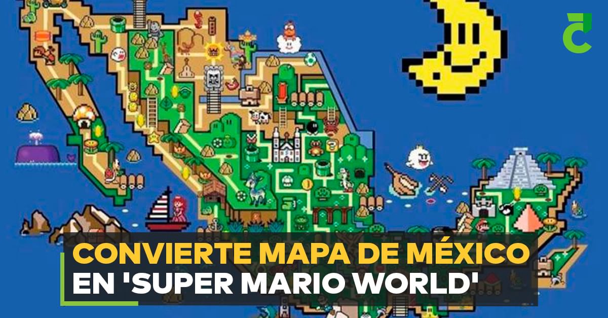 Convierte mapa de México en 'Super Mario World'