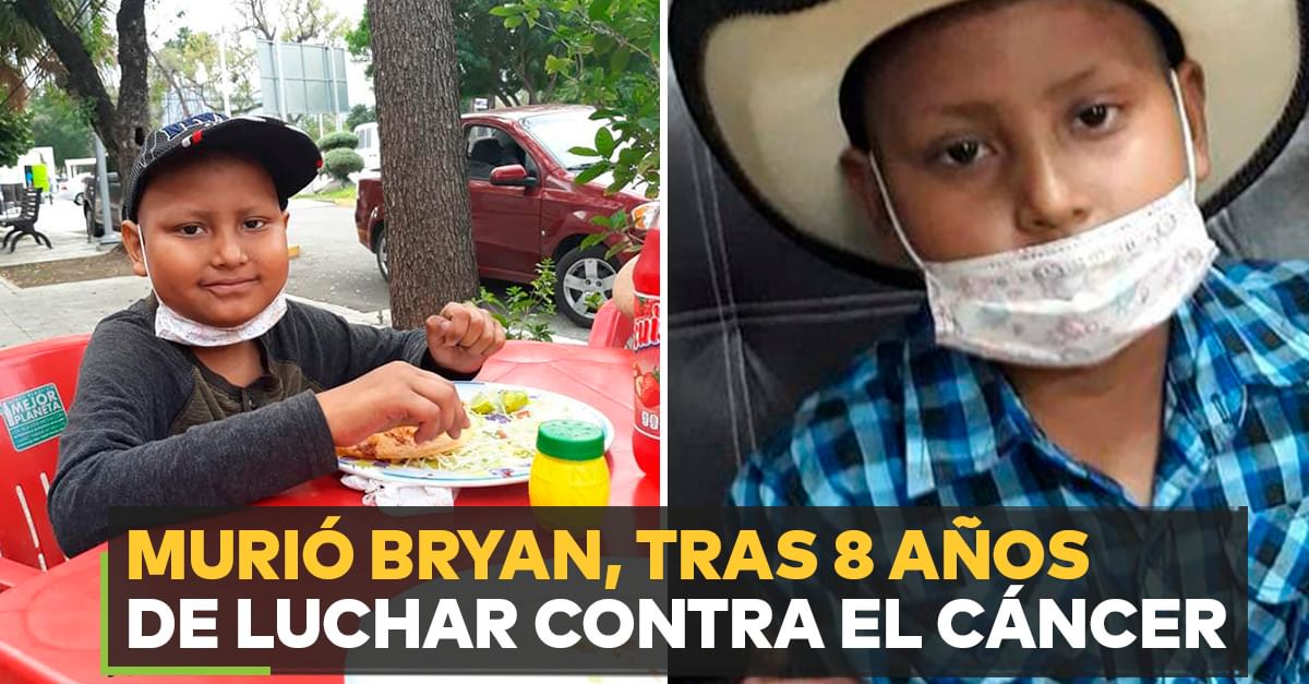 Murió Bryan, tras 8 años de luchar contra el cáncer