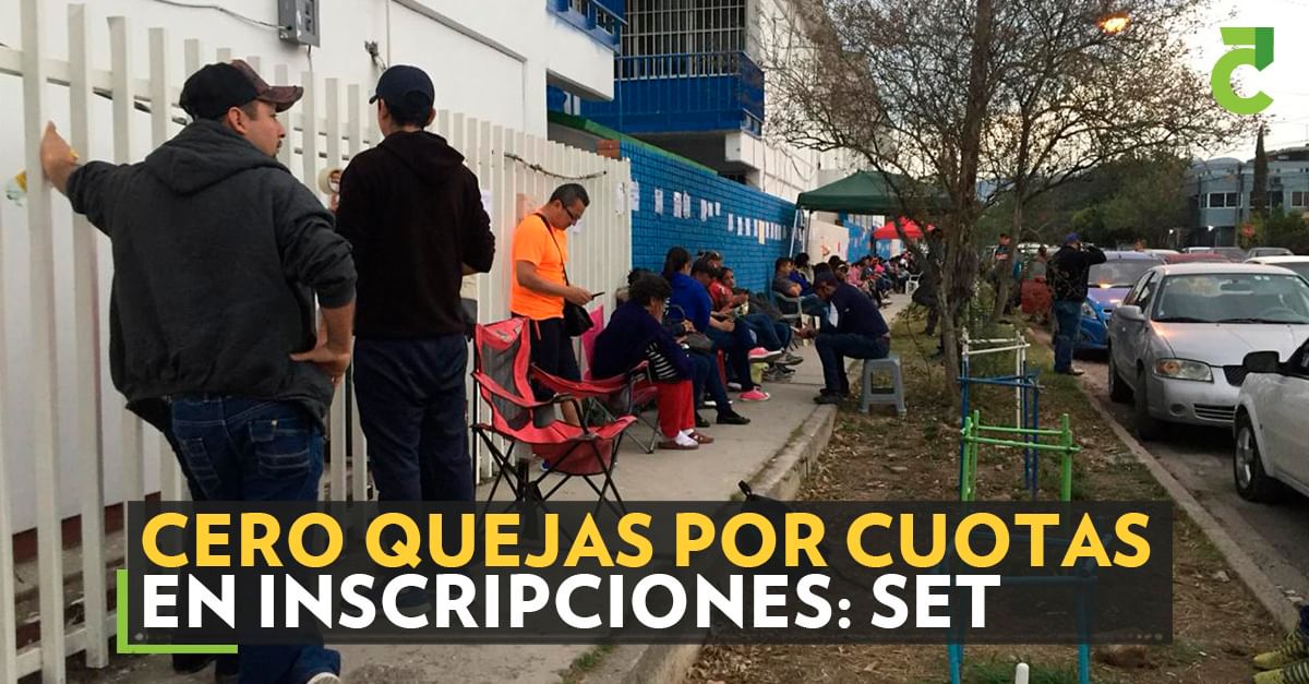 Cero quejas por cuotas en inscripciones: SET