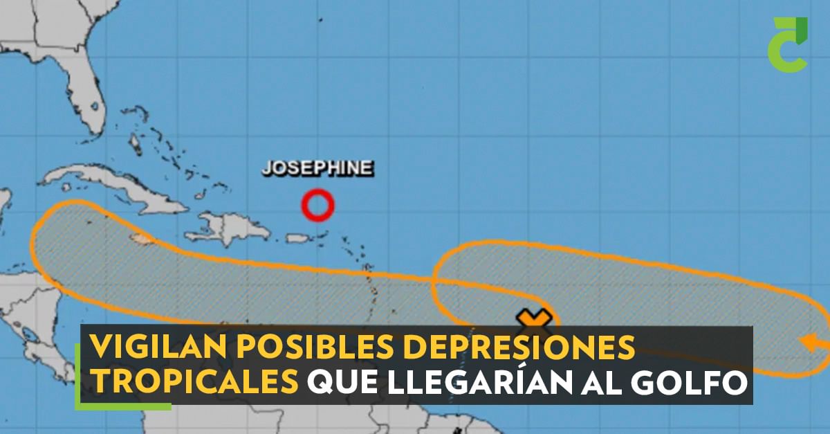 Vigilan posibles depresiones tropicales que llegarían al Golfo