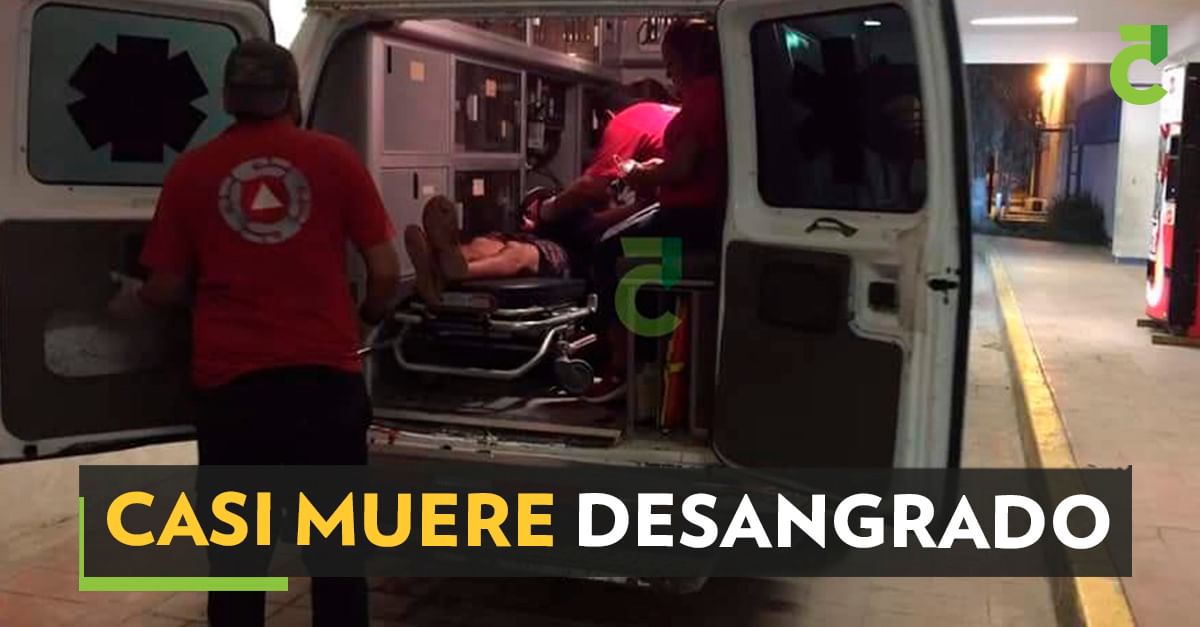 Casi muere desangrado