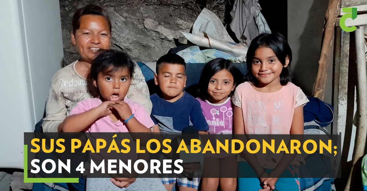Sus papás los abandonaron; son 4 menores