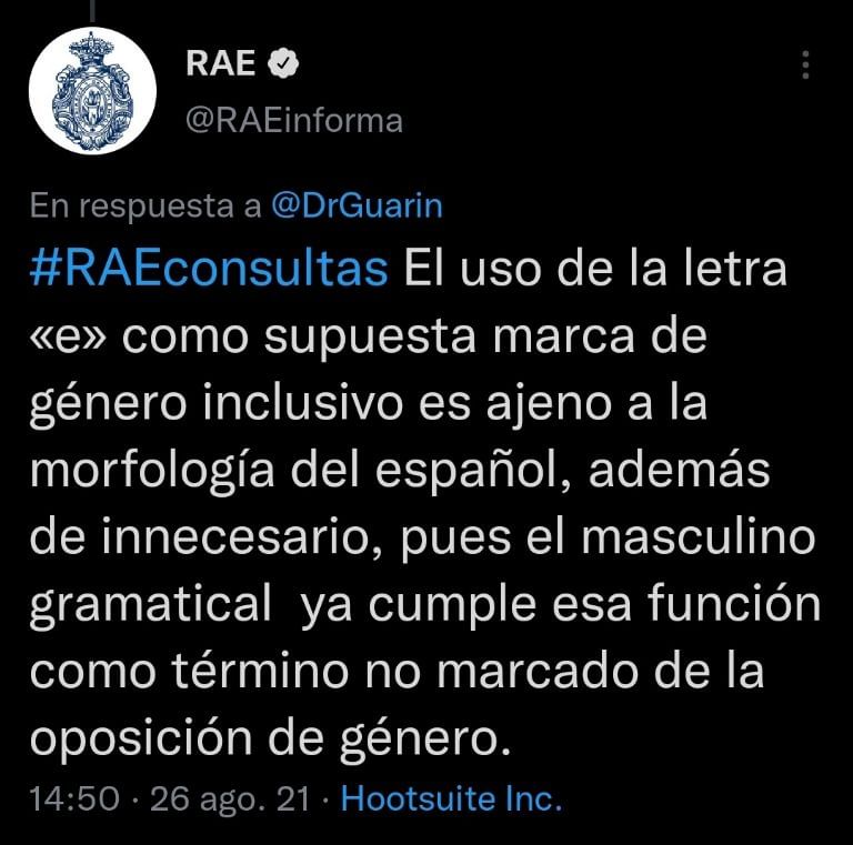 ¿Es correcto usar compañere? Esto dice la RAE del lenguaje inclusivo