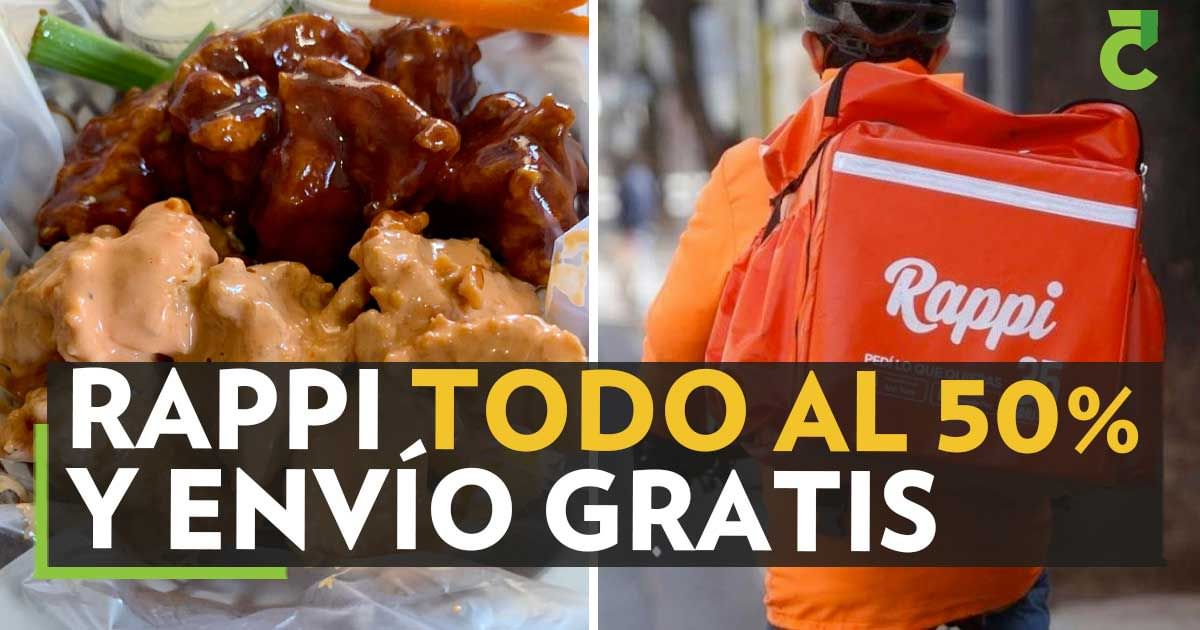Rappi todo al 50% y envío gratis en Ciudad Victoria