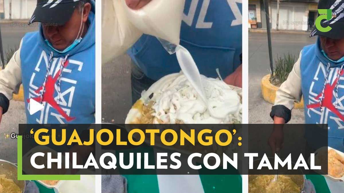 ‘Guajolotongo’, el antojito mexicano que combina chilaquiles con un tamal