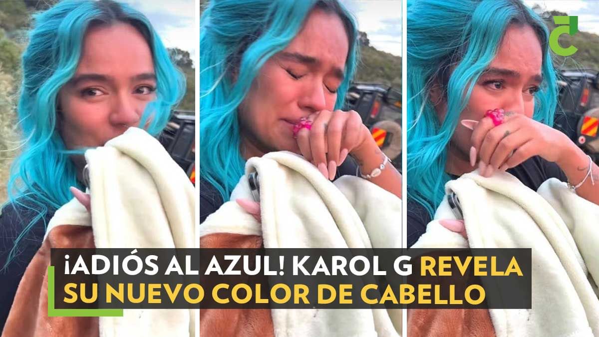 ¡Adiós al azul! Karol G revela su nuevo color de cabello