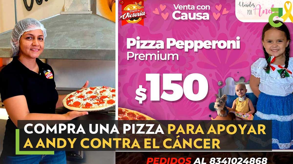 Compra una pizza para apoyar a Andy contra el cáncer