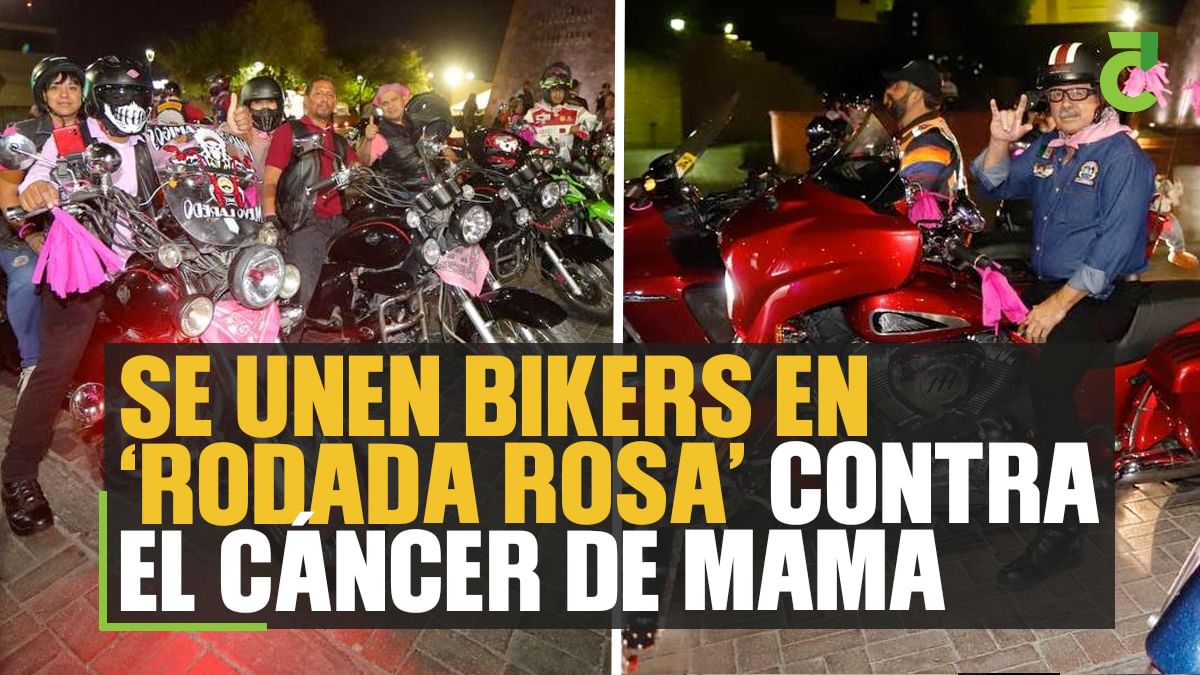 Se unen bikers en ‘rodada rosa’ contra el cáncer de mama