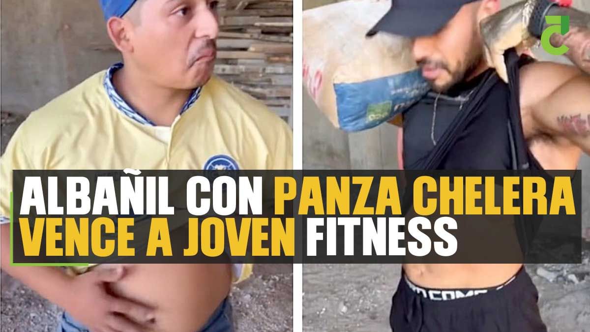 Albañil con panza chelera vence a joven fitness
