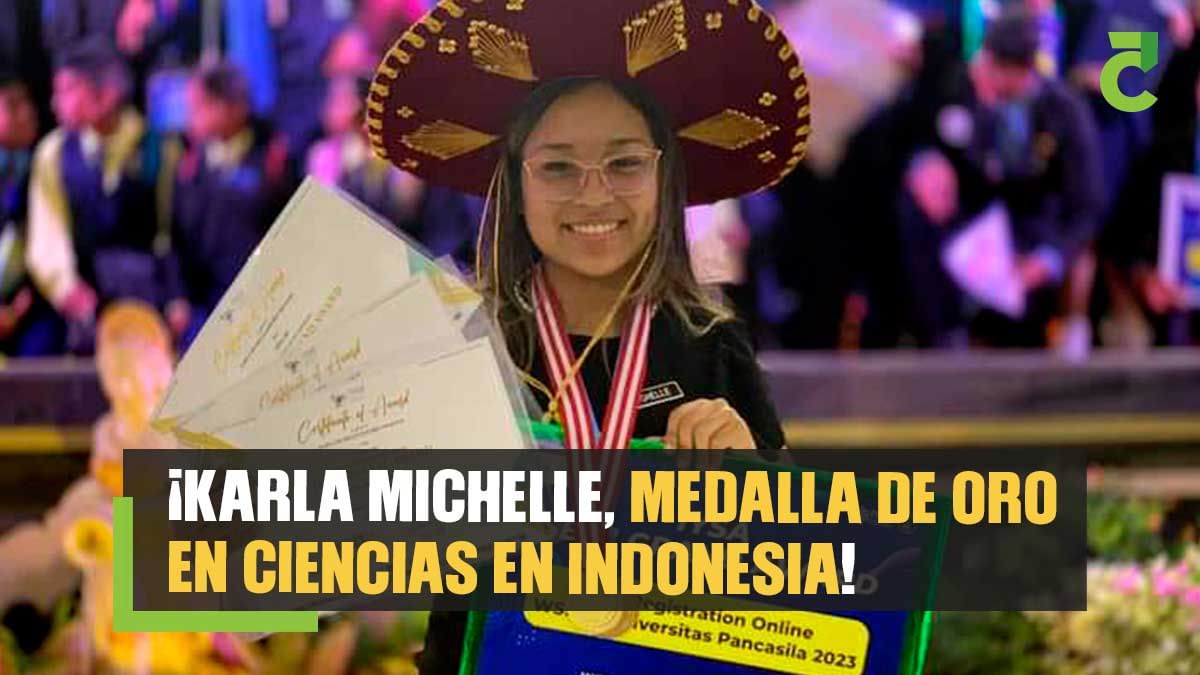 Karla Michelle ganó medalla de oro en Ciencias en Indonesia