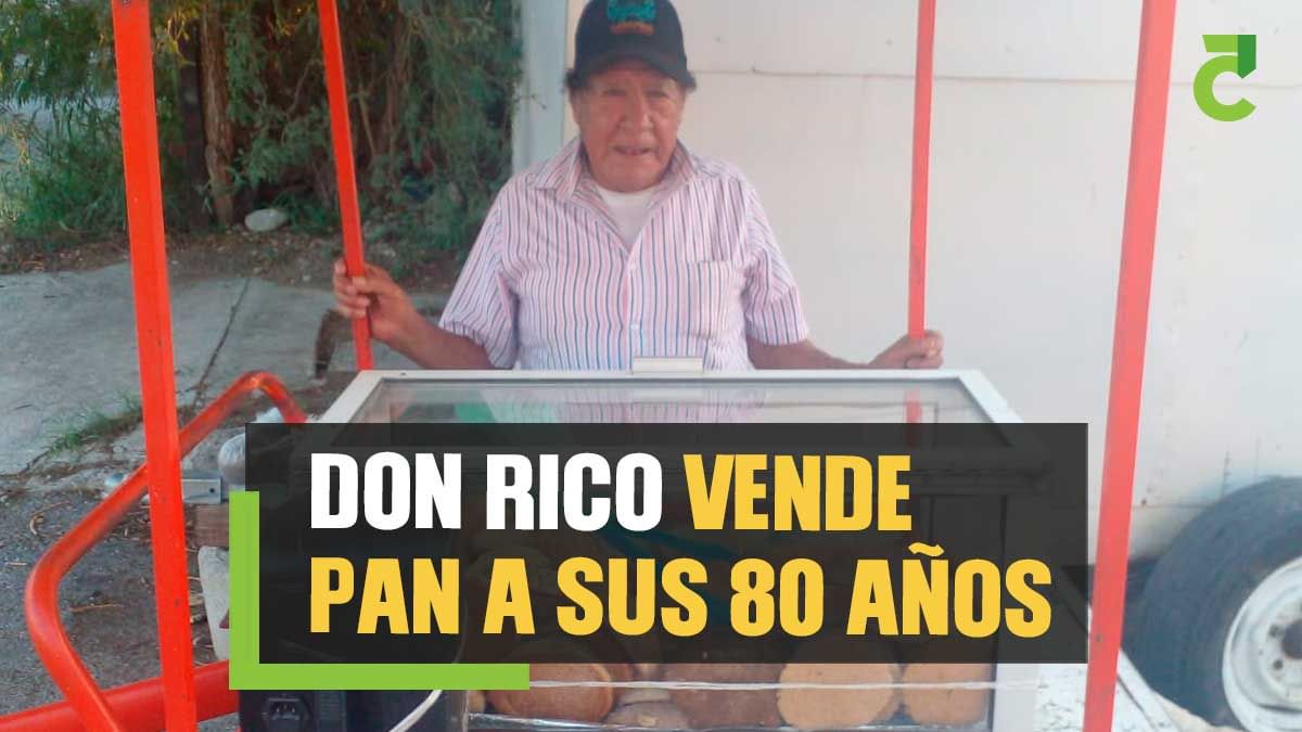 Don Rico vende pan a sus 80 años