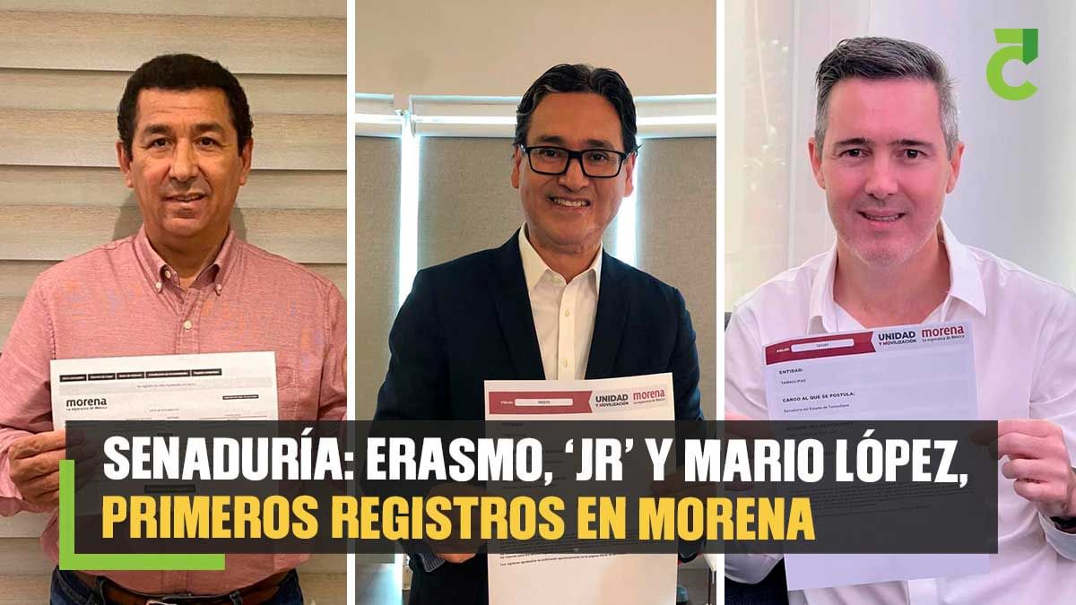 Senaduría: Erasmo, ‘Jr’ y Mario López, primeros registros en Morena