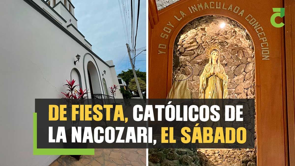 De fiesta, católicos de la Nacozari, el sábado