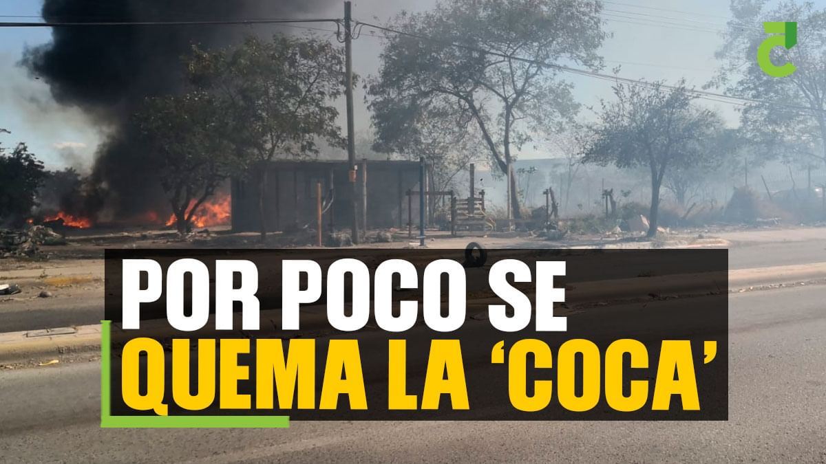 El fuego se inició en un lugar abandonado y se aceró peligrosamente a ...