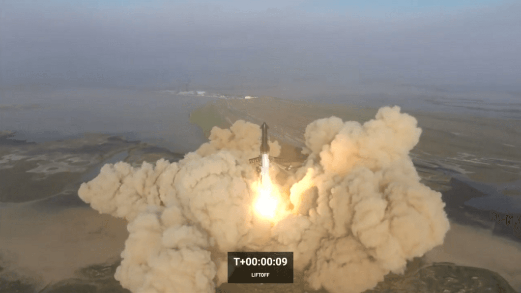 Cohete Starship de SpaceX se incendia tras su lanzamiento