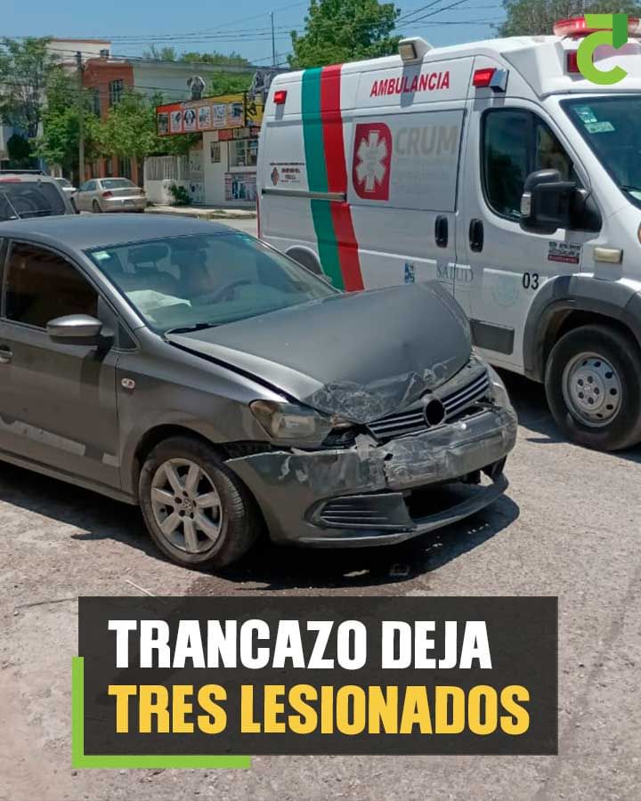 Trancazo deja tres lesionados
