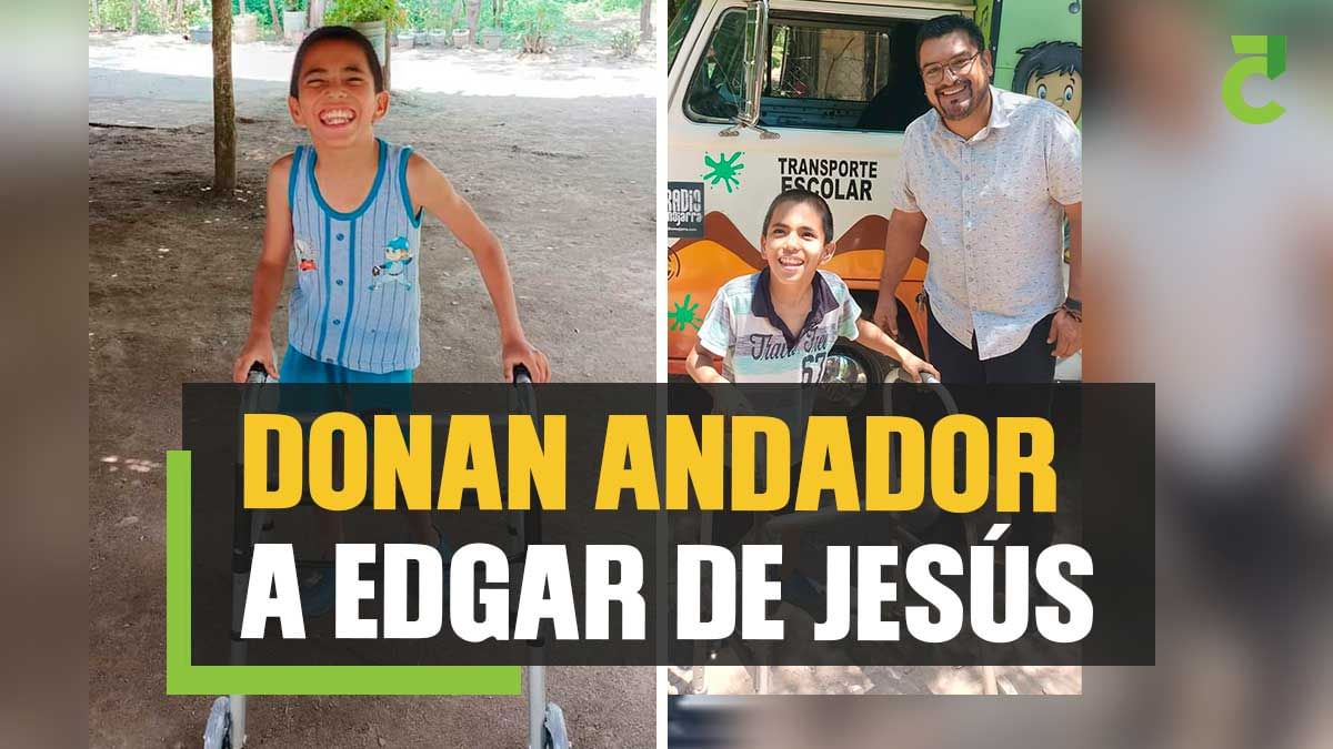Donan andador a Edgar de Jesús