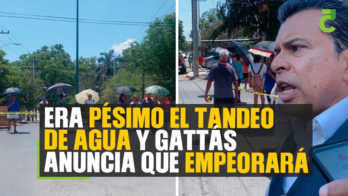 Era pésimo el tandeo de agua y Gattás anuncia que empeorará