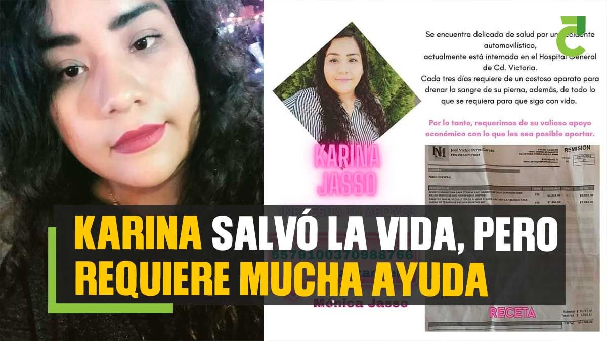 Karina salvó la vida, pero requiere mucha ayuda