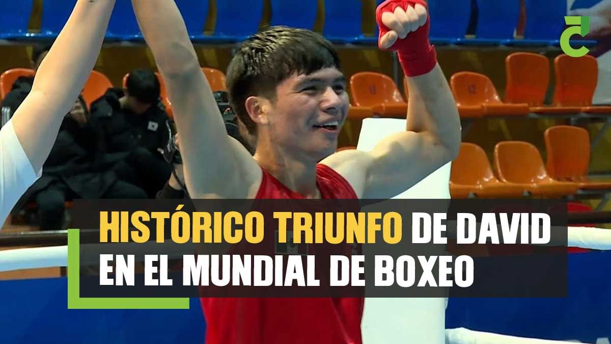 Histórico triunfo de David en el Mundial de Boxeo