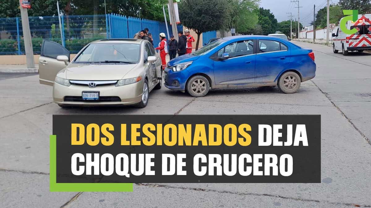 Dos lesionados deja choque de crucero