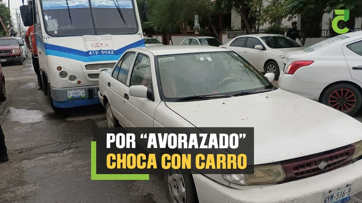 Por “avorazado” choca con carro
