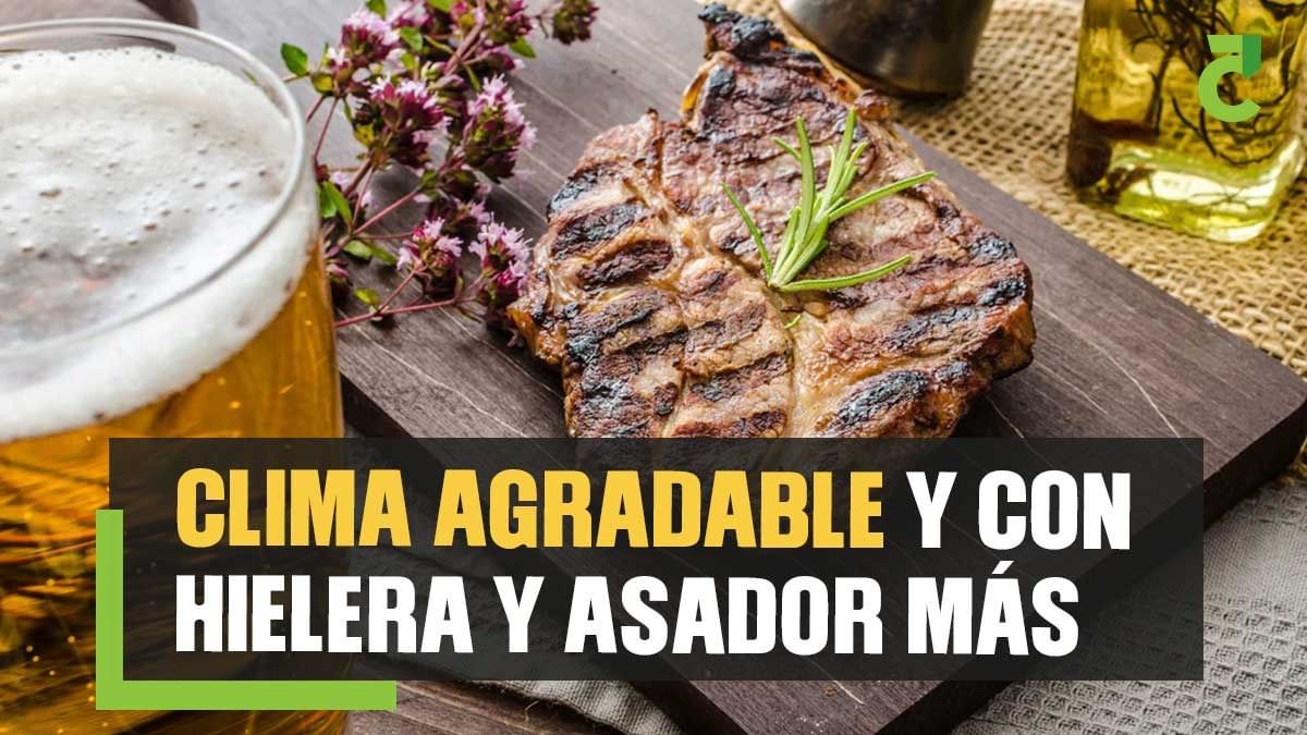 Clima Agradable y con Hielera y Asador mas