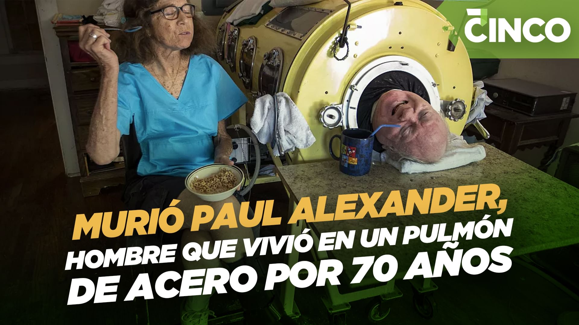 Murió Paul Alexander, hombre que vivió en un pulmón de acero por 70 años