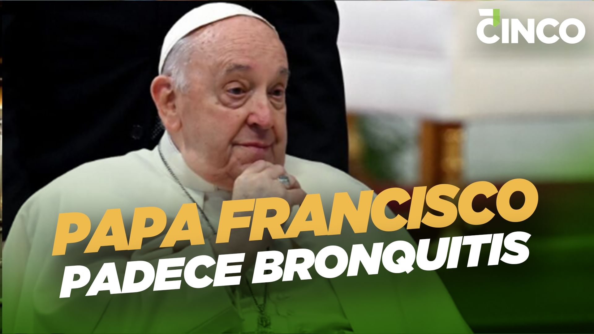 PAPA FRANCISCO PADECE BRONQUITIS