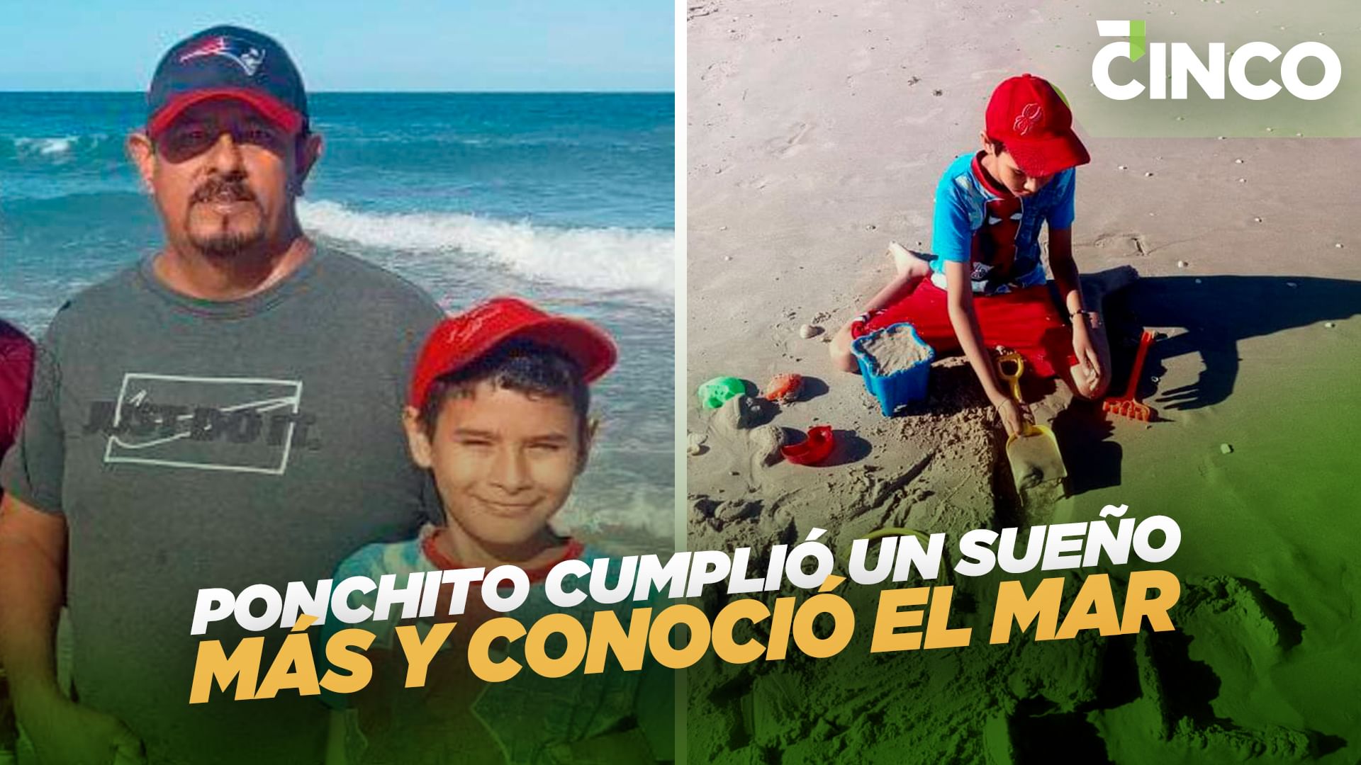 Ponchito cumplió un sueño más y conoció el mar