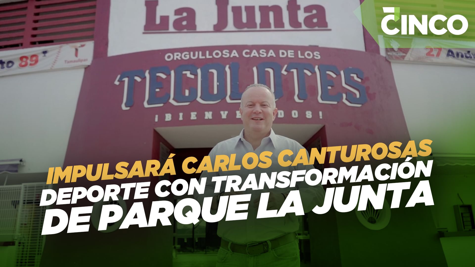 IMPULSARÁ CARLOS CANTUROSAS DEPORTE CON TRANSFORMACIÓN DE PARQUE LA JUNTA