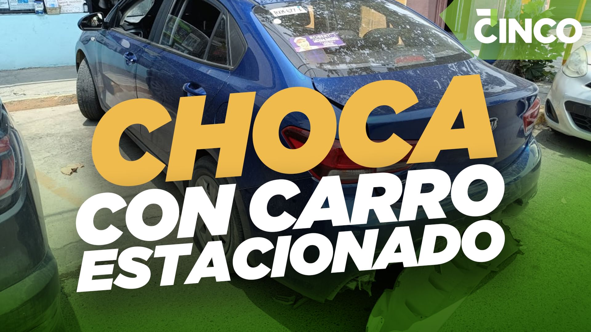 Choca Con Carro Estacionado