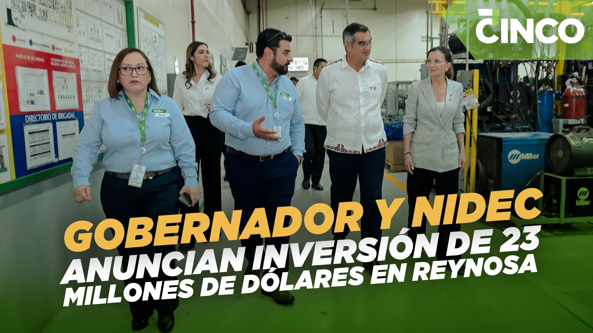 Gobernador y NIDEC anuncian inversión de 23 millones de dólares en Reynosa