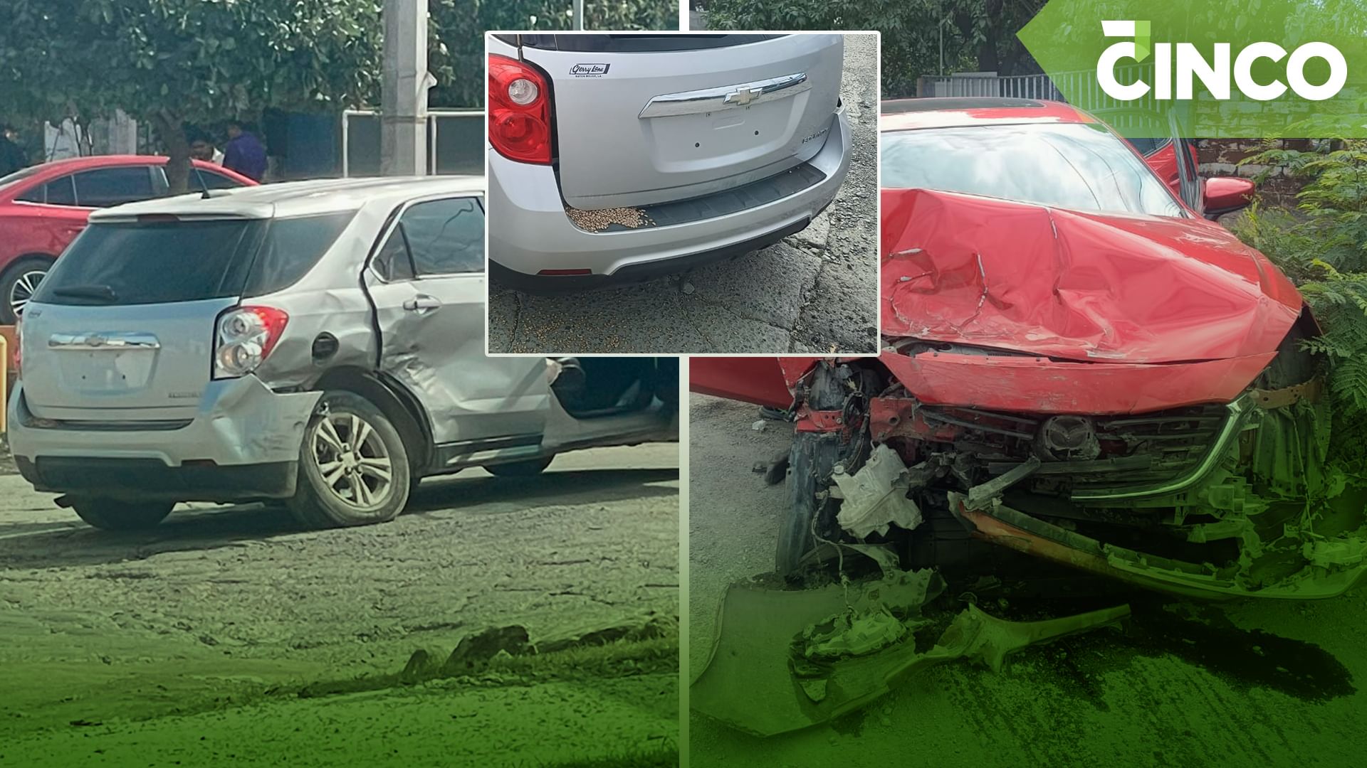 Choca carro del año y le sacan los frijoles