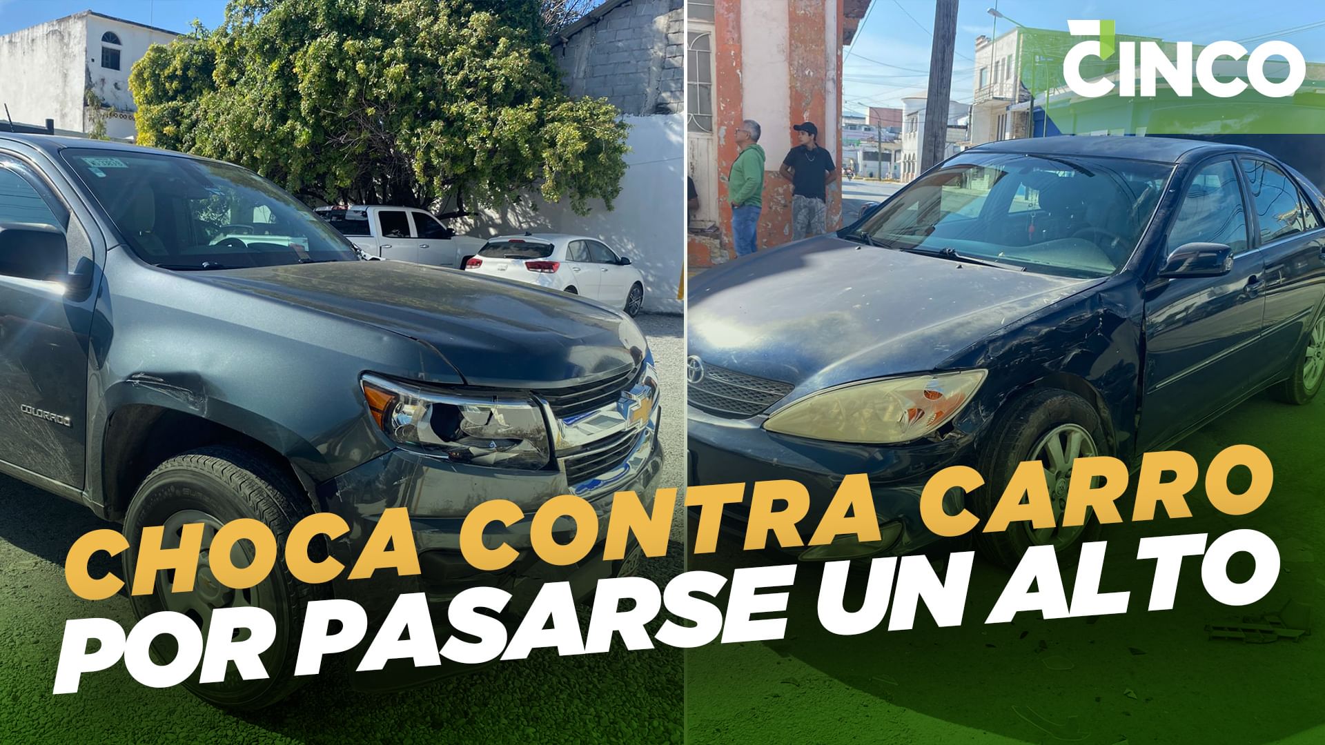 Choca contra carro por pasarse un alto