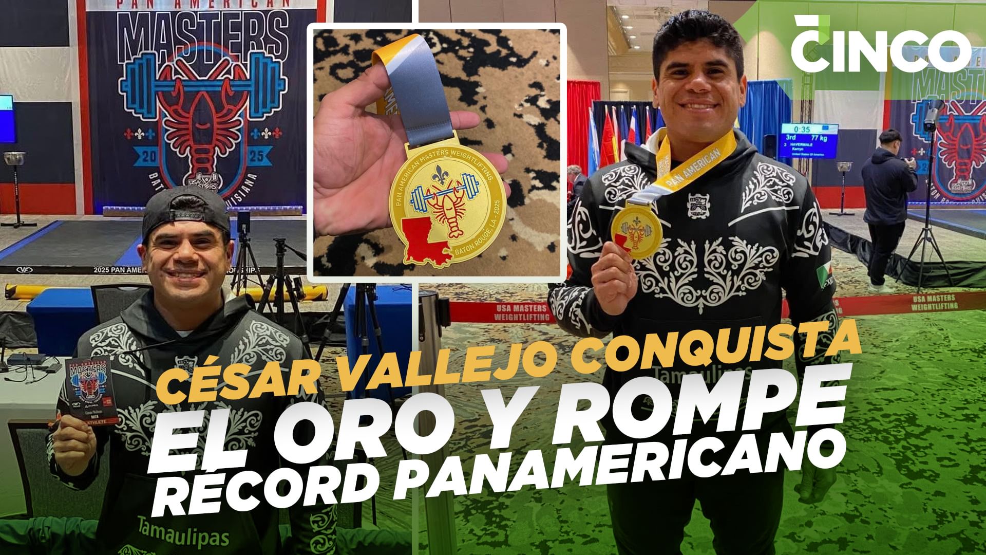 César Vallejo conquista el Oro y rompe récord Panamericano