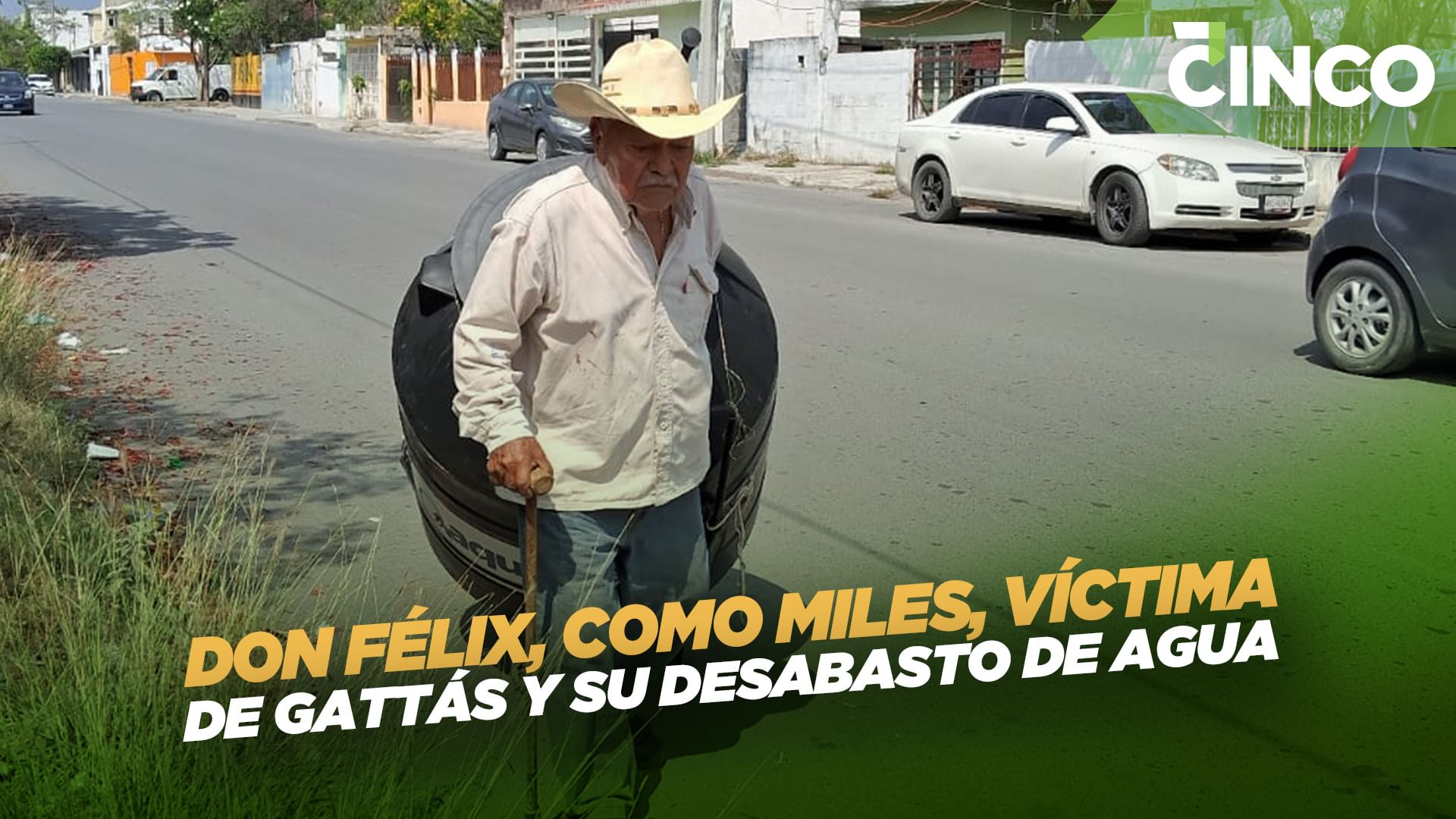 Don Félix, como miles, víctima de Gattás y su desabasto de agua